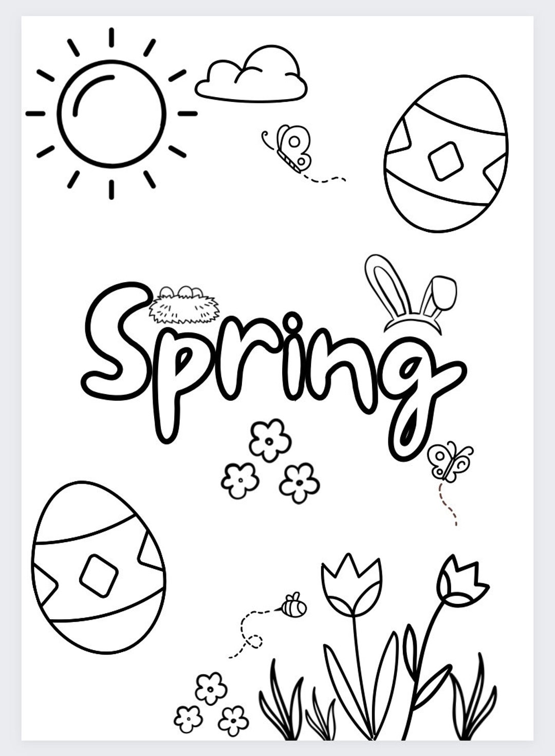 All 4 Seasons Color Pages - Etsy