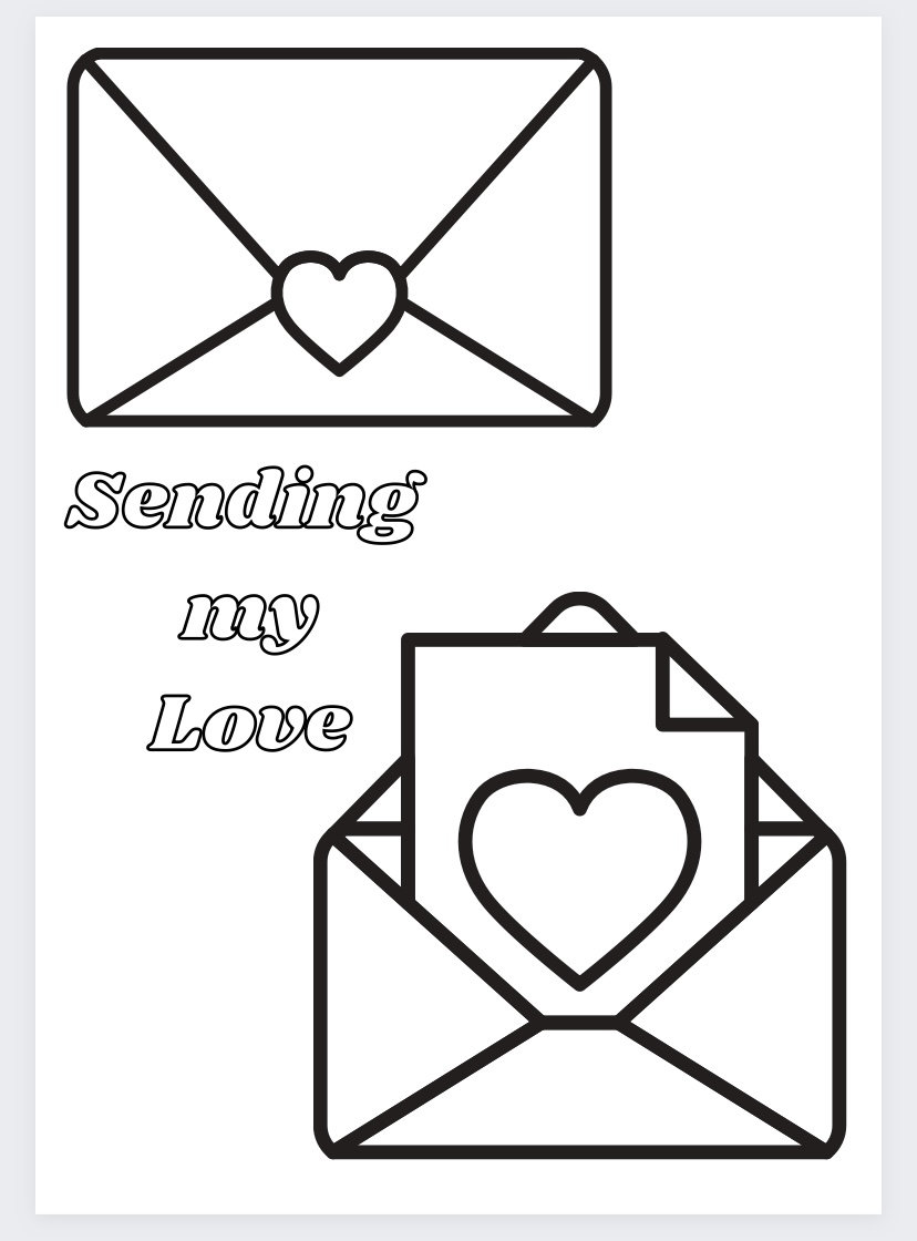 6 Valentines Coloring Pages - Etsy