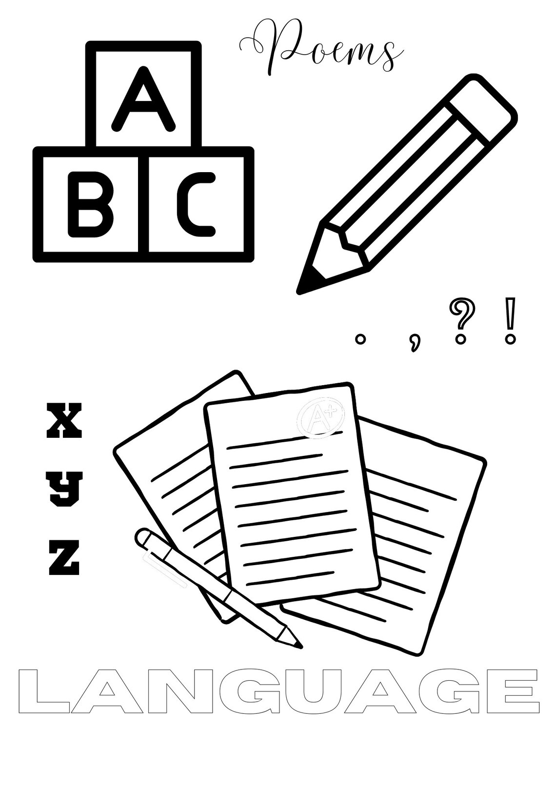 School Subjects Coloring Pages - Etsy