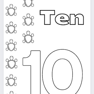 1-10 Learning Numbers Coloring Pages - Etsy