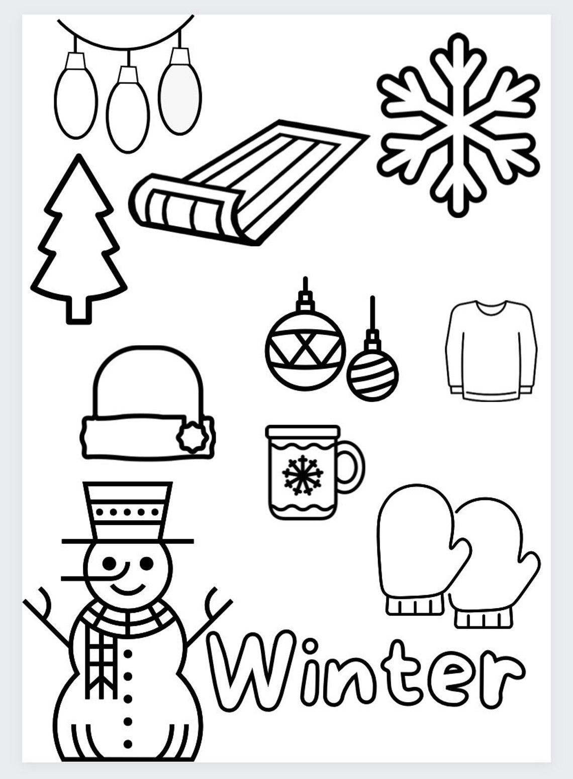 All 4 Seasons Color Pages - Etsy