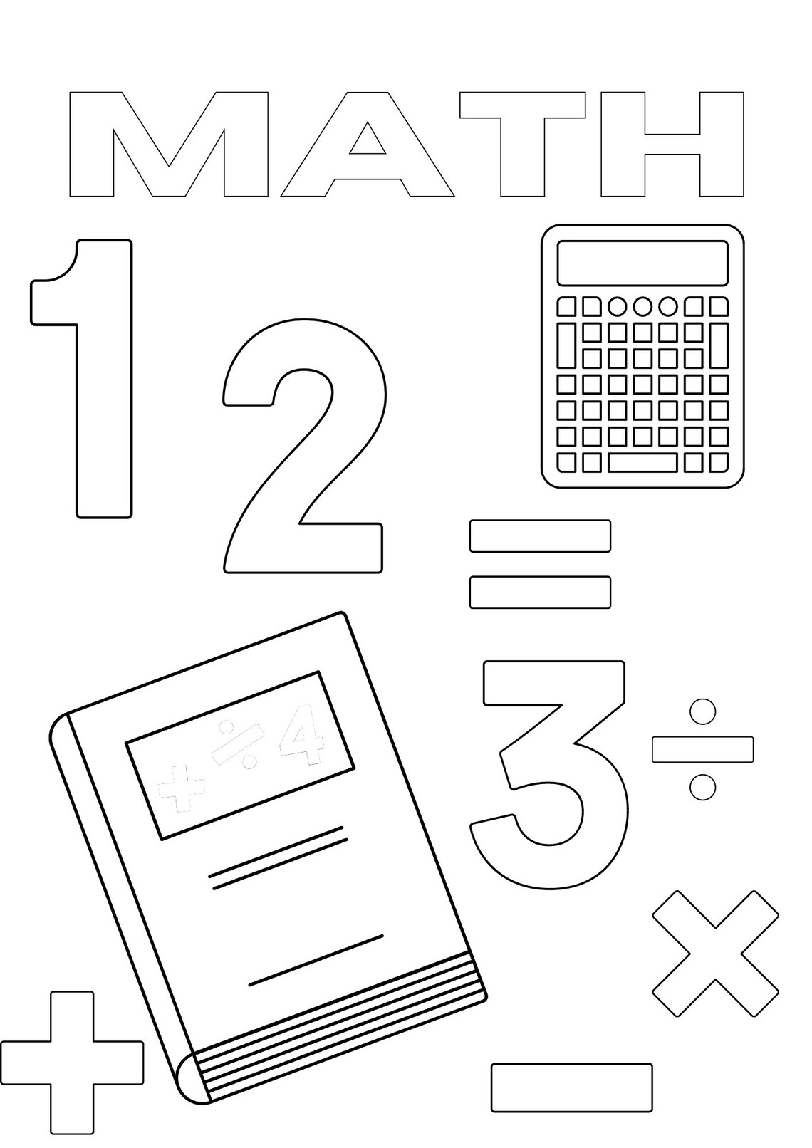 School Subjects Coloring Pages - Etsy
