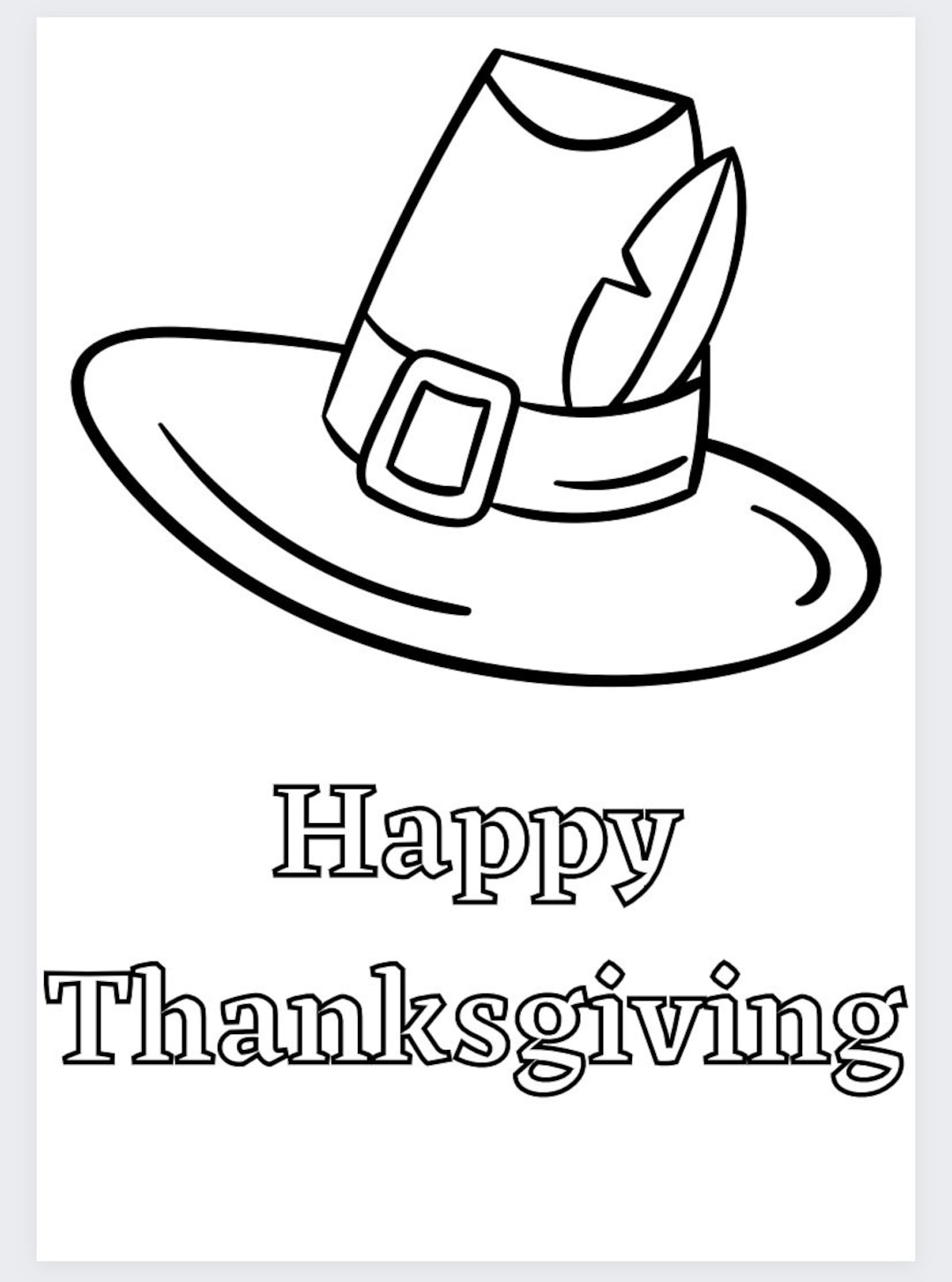 6 Thanksgiving Coloring Pages - Etsy
