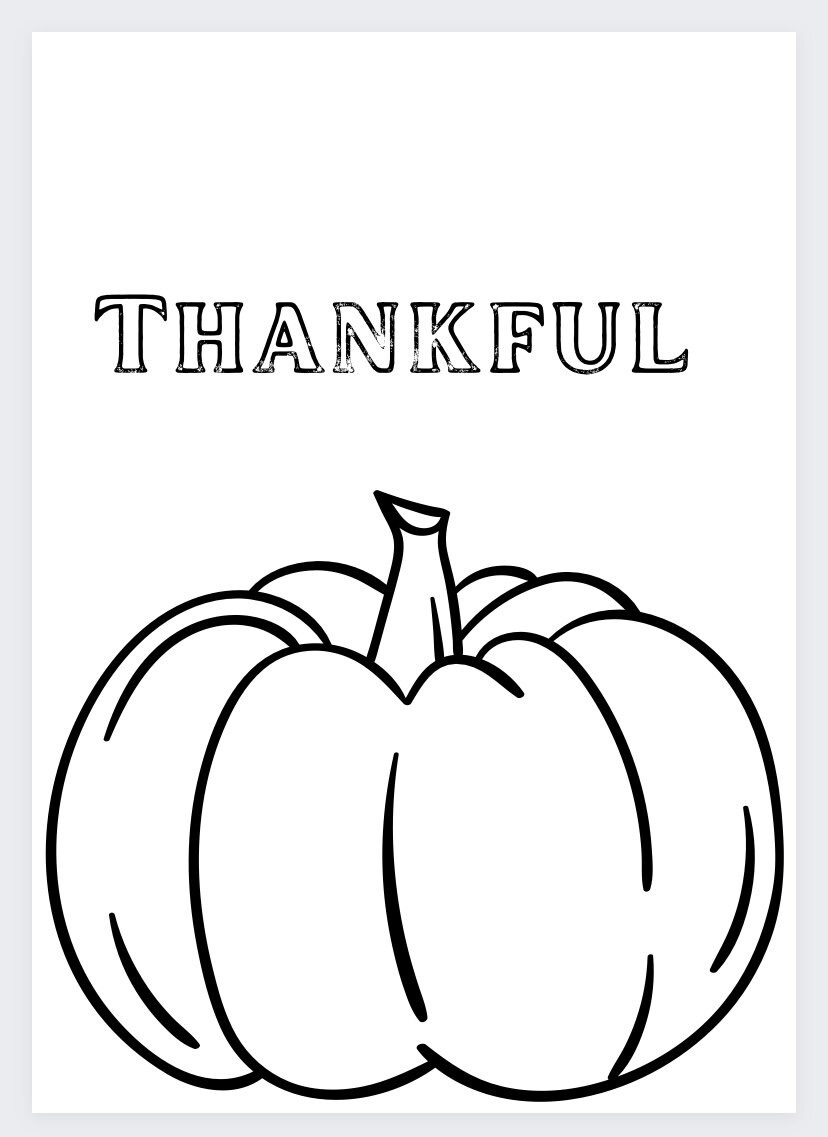 6 Thanksgiving Coloring Pages - Etsy