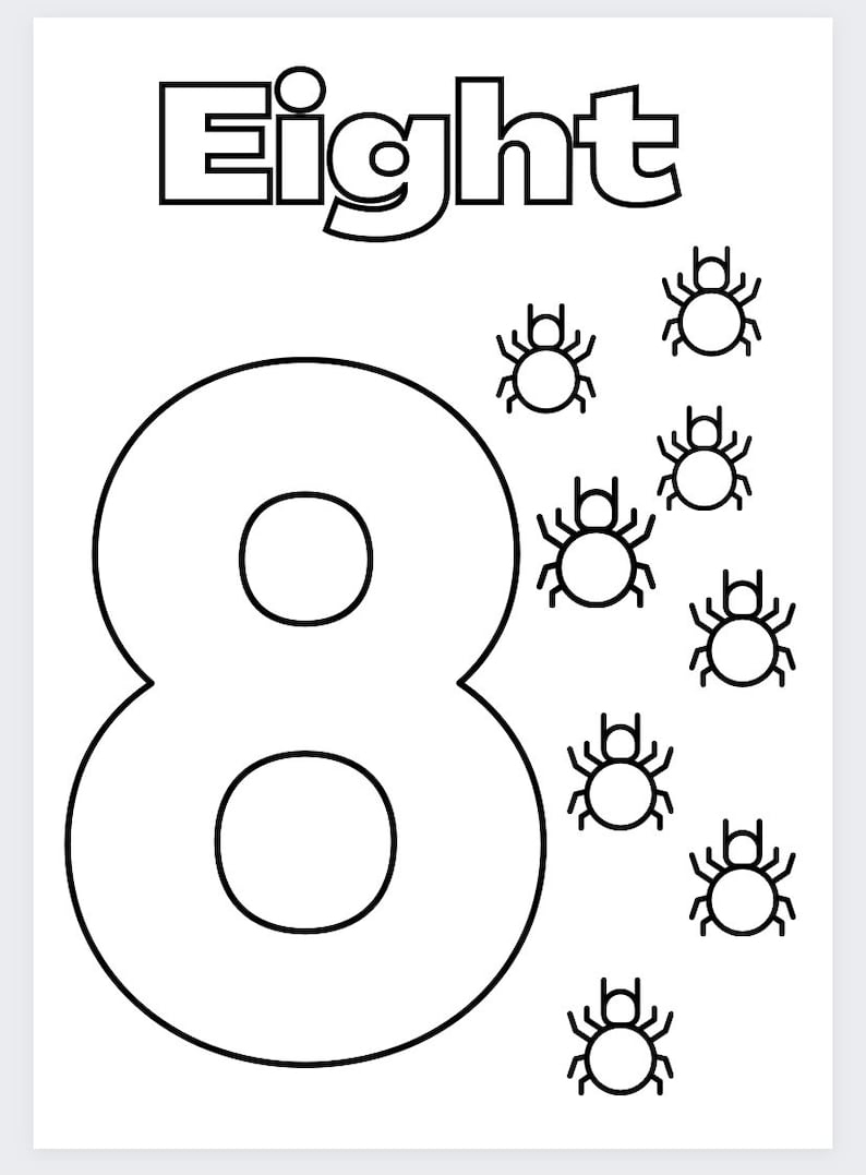 1-10 Learning Numbers Coloring Pages - Etsy