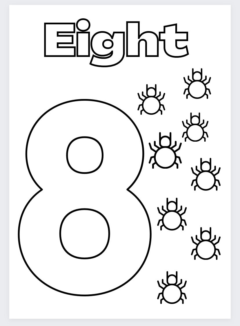 1-10 Learning Numbers Coloring Pages - Etsy