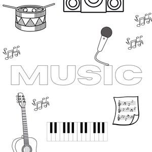 School Subjects Coloring Pages - Etsy