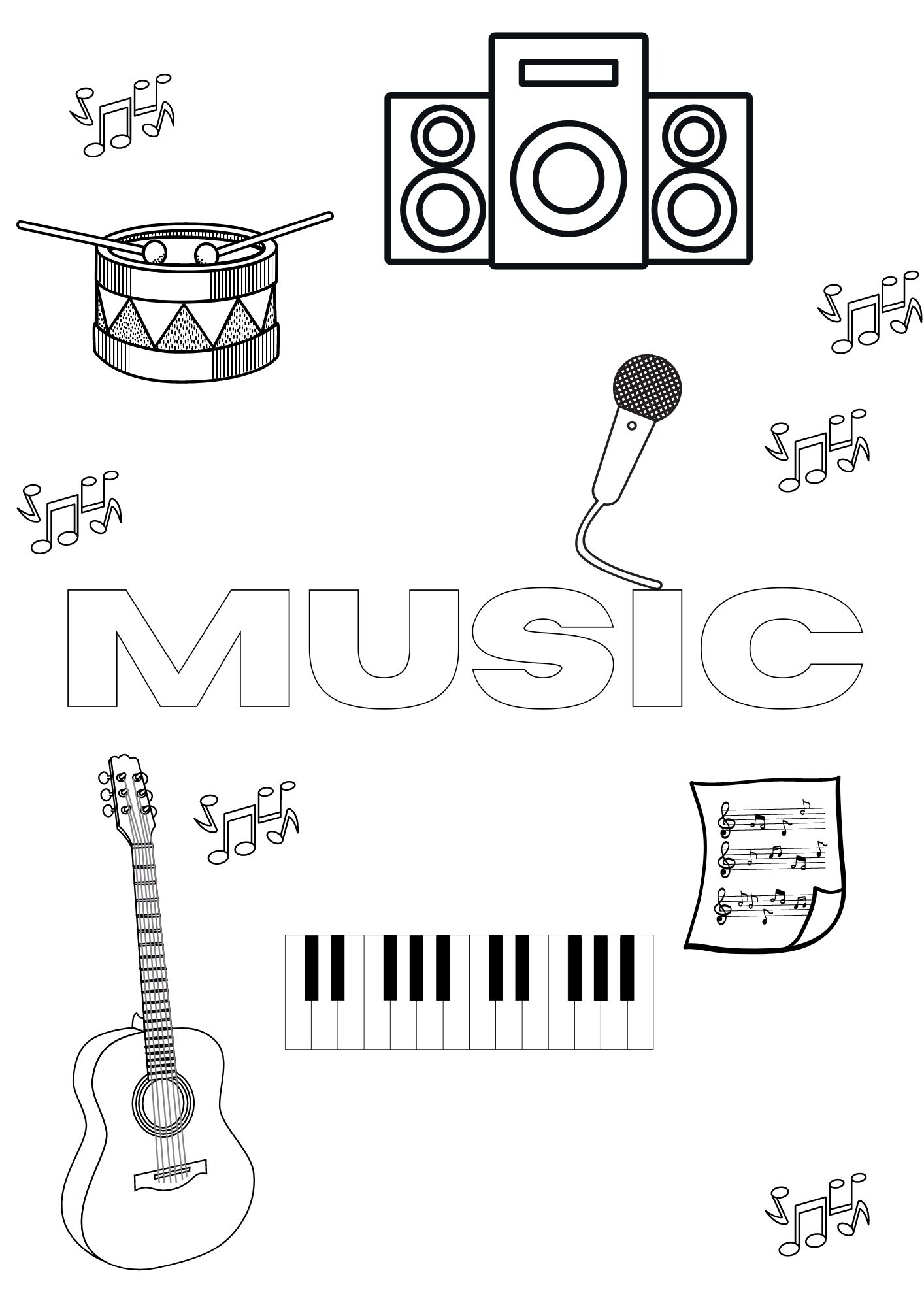 School Subjects Coloring Pages - Etsy