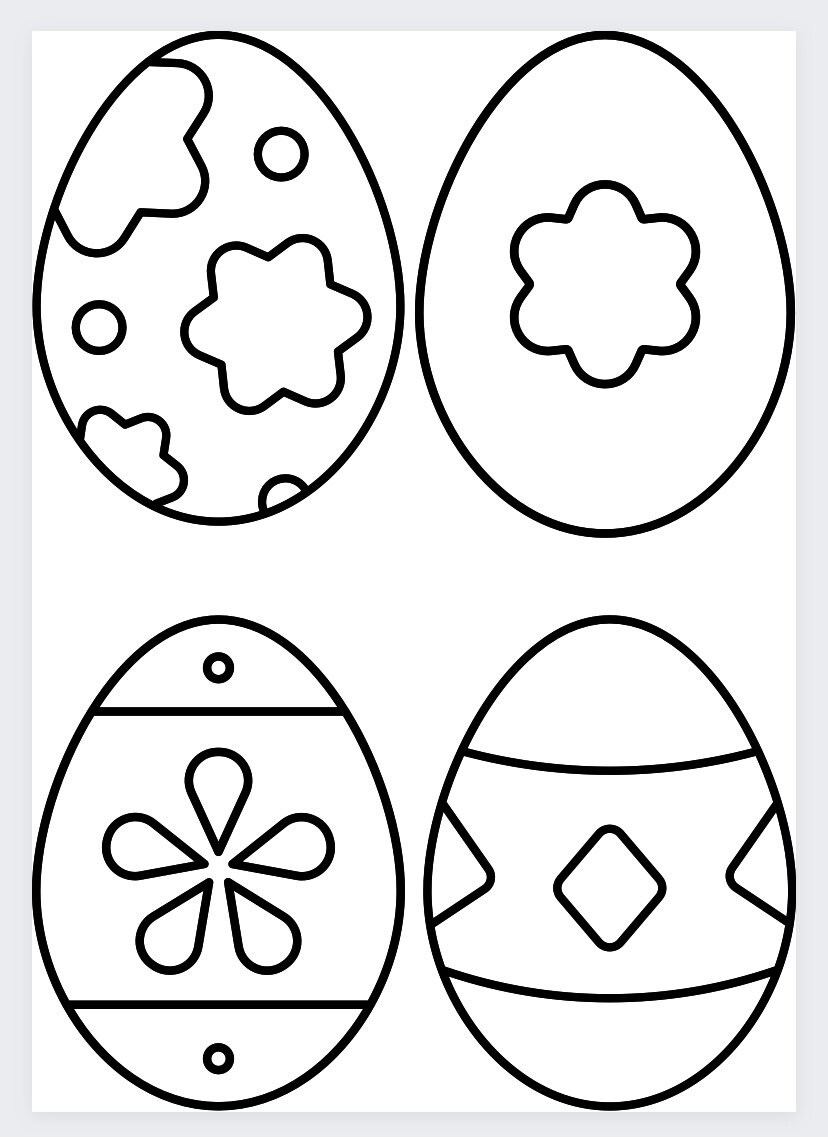 10 Easter Coloring Pages - Etsy