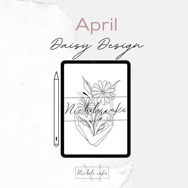 April Birth Flower Tattoo - Etsy