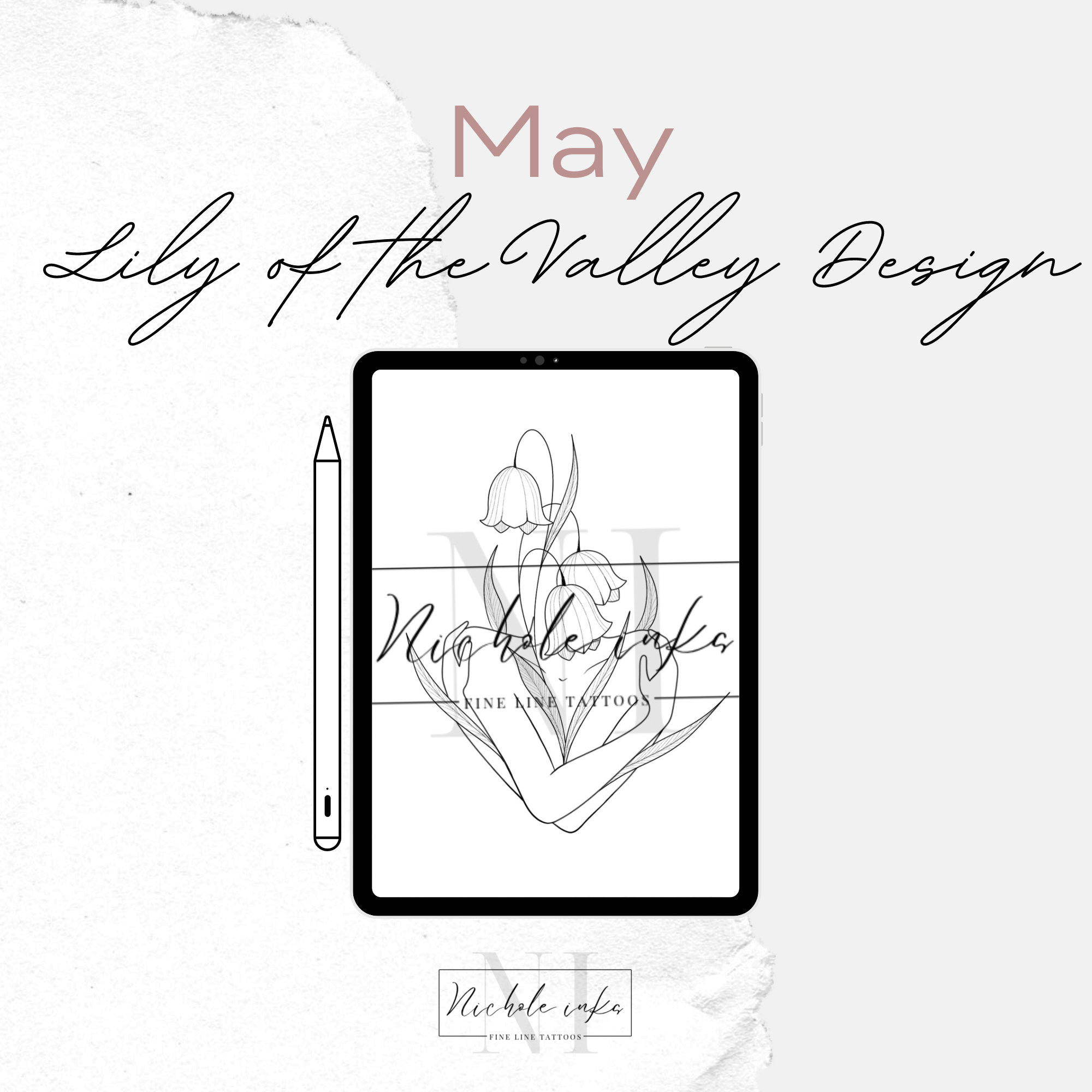 May Birth Flower Tattoo Design | Lily of the Valley | Tattoo Drawing ...