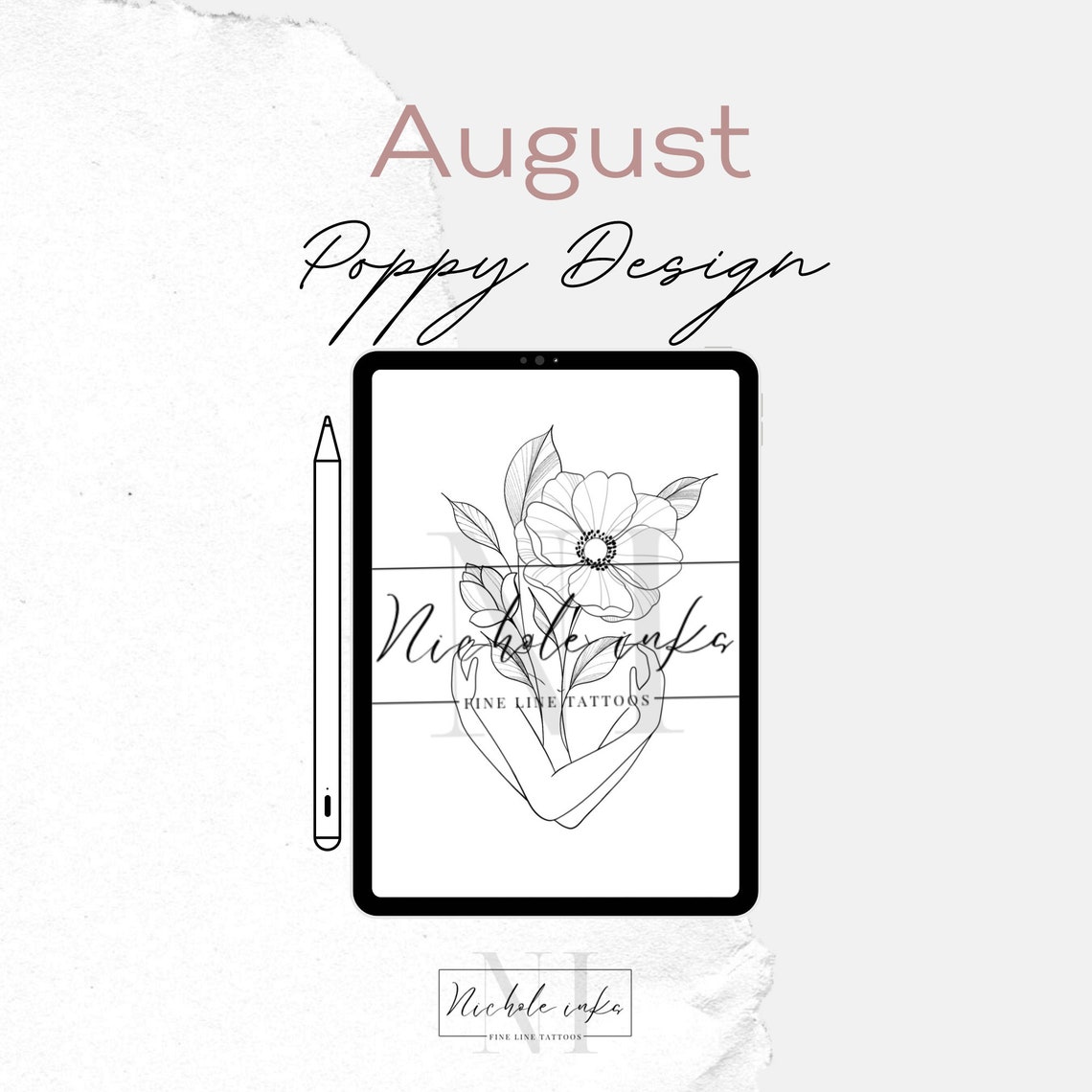 August Birth Flower Tattoo Design | Poppy | Tattoo Drawing | Tattoo ...