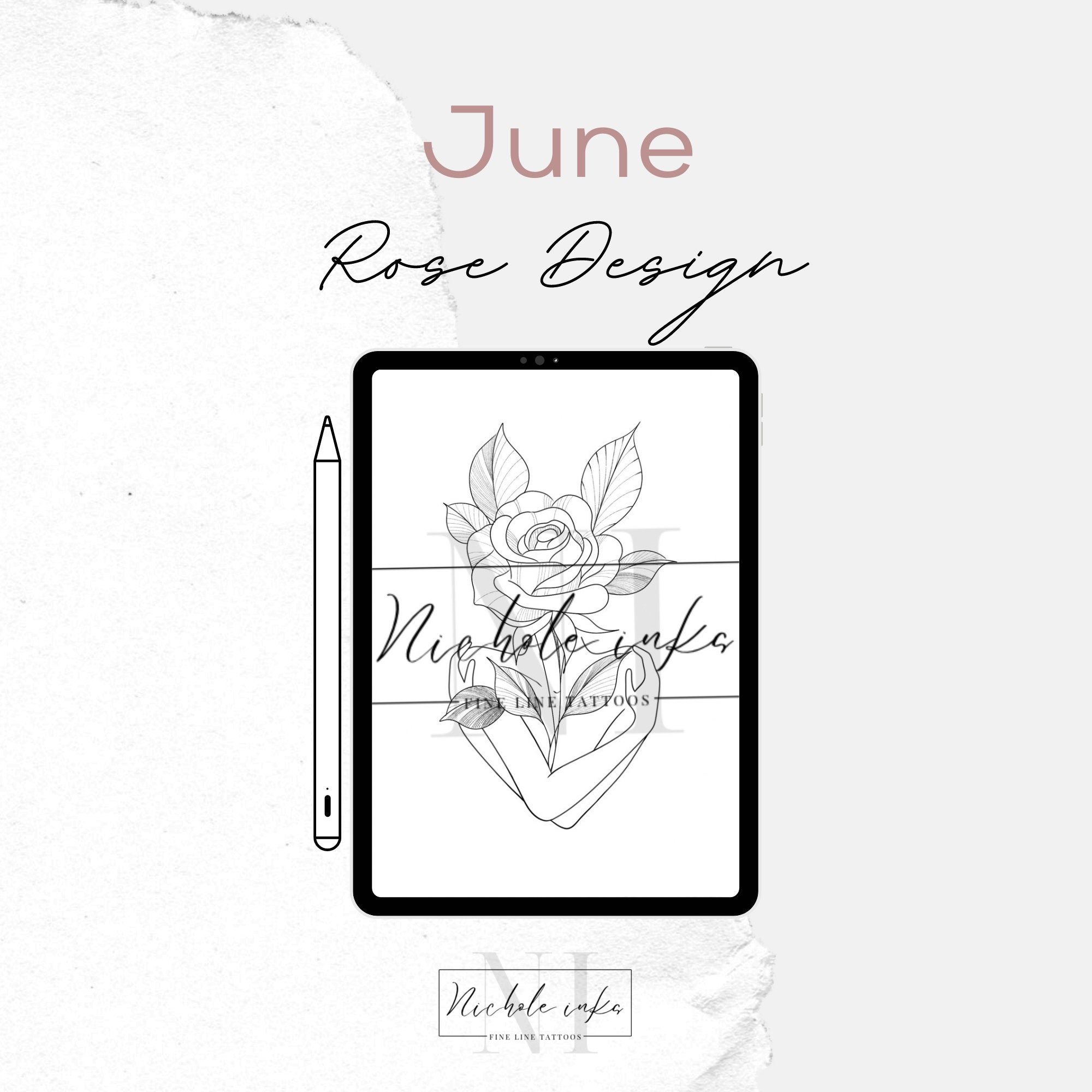 June Birth Flower Tattoo Design | Rose | Tattoo Drawing | Tattoo ...