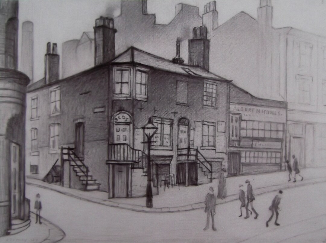 L S Lowry AUTHENTIC Art Print - Great Ancoats Street - Textured Image ...