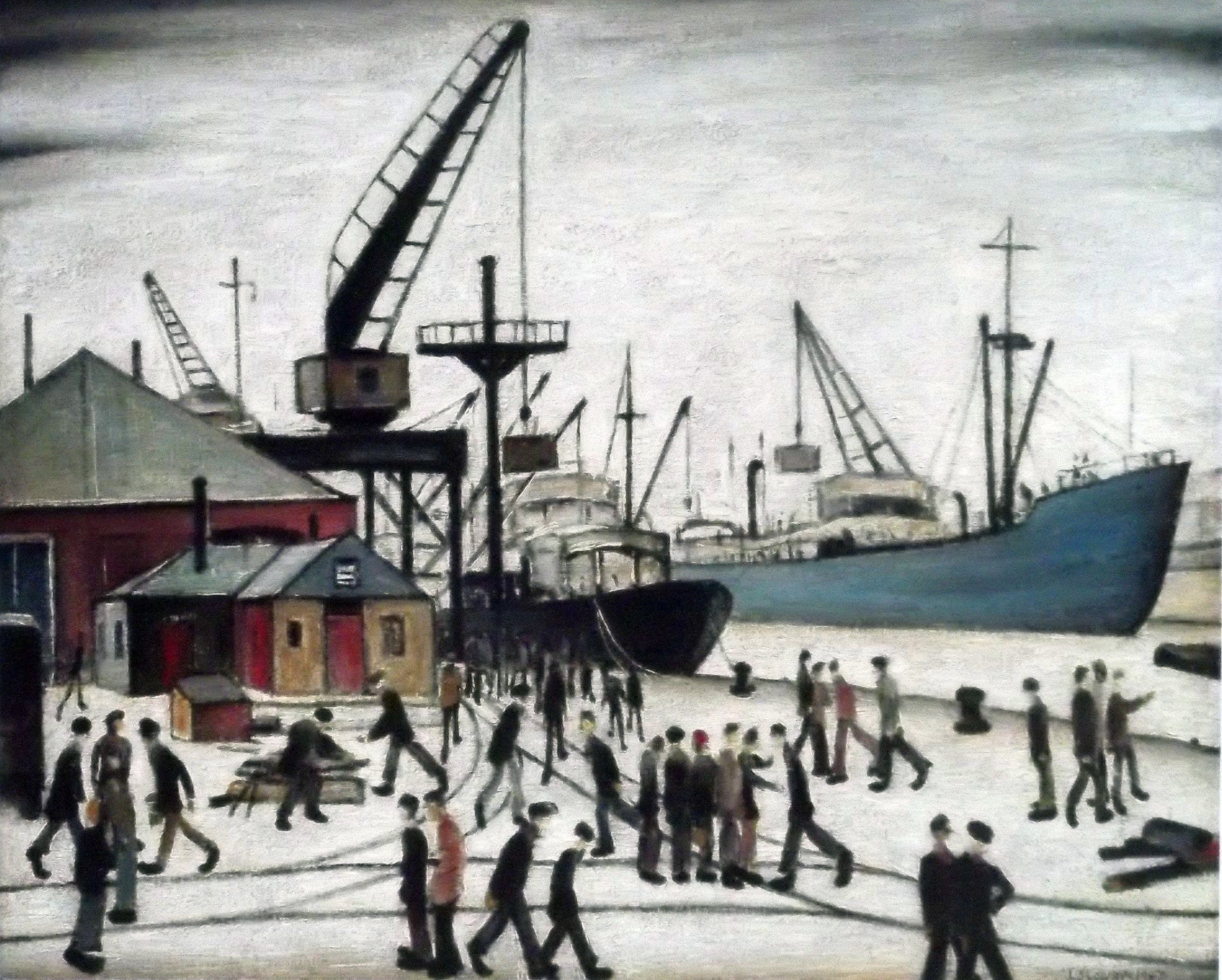L S Lowry"glasgow Dock" Art Print: Textured Finish With Fine Art ...