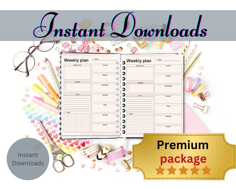 Simple Modern Printable Weekly Planner, Weekly Planner Book, Weekly ...