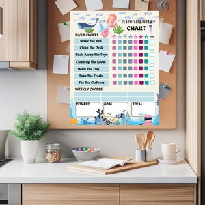 Personalized Kids Daily Chores Chart, Digital Printable, Weekly Chore ...