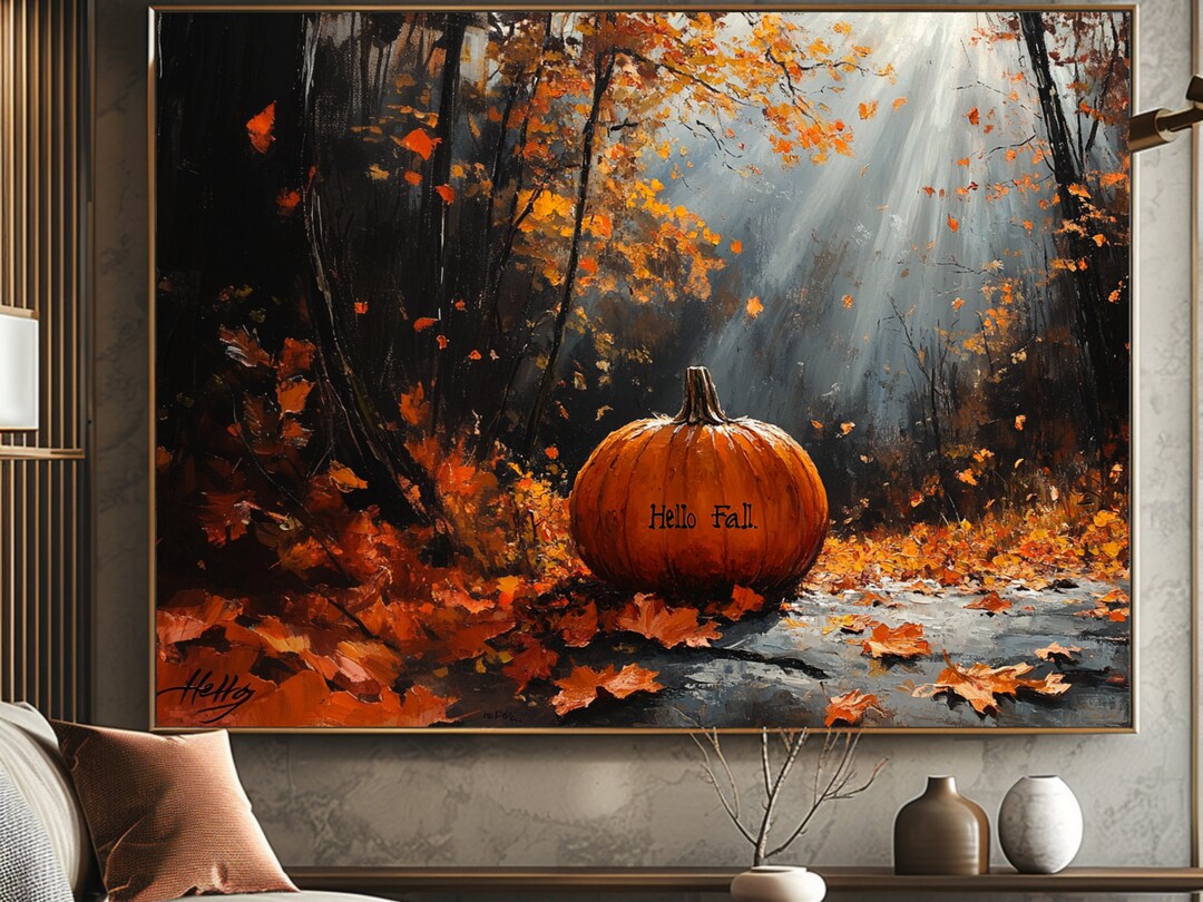 Hello Fall Digital Print Set - Autumn Printable Art Collection With 4 ...