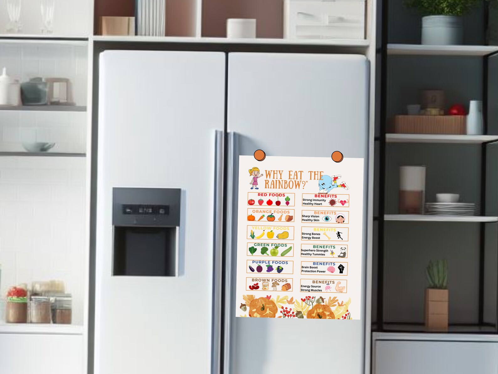 Instant Download Kids Nutrition Chart Bundle-printable Educational ...