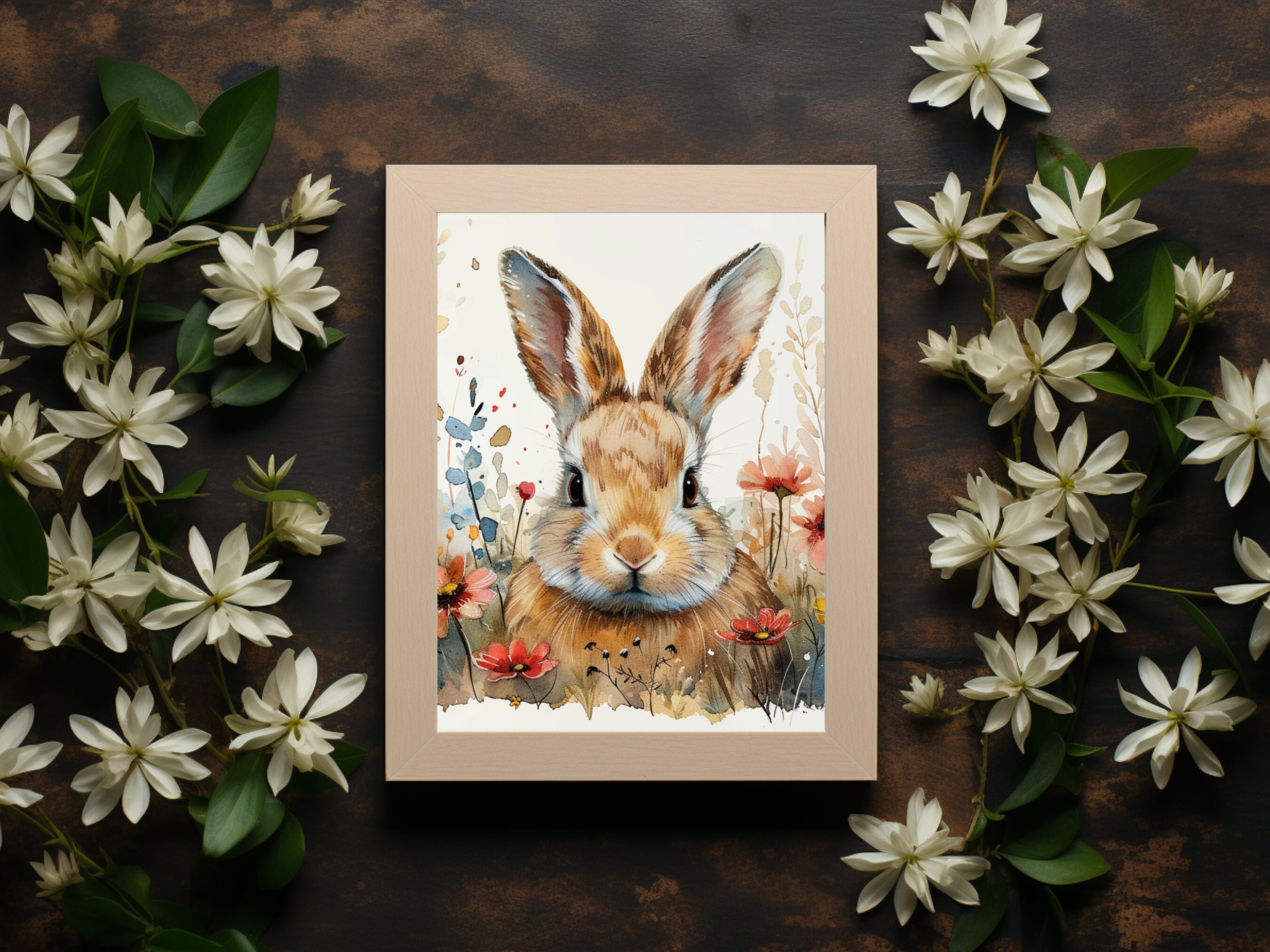 4 Easter Bunny Clipart, Watercolor, High Quality Pngs, Digital Download ...