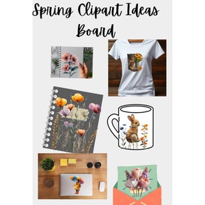 Spring Clip Art Bundle - 110 PNG Images, Transparent Background, Spring ...