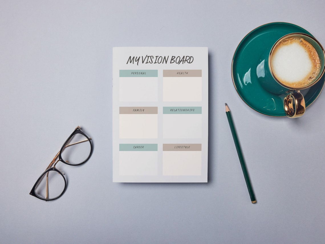 Digital Vision Board Planner Template Download, for iPad Goodnotes ...