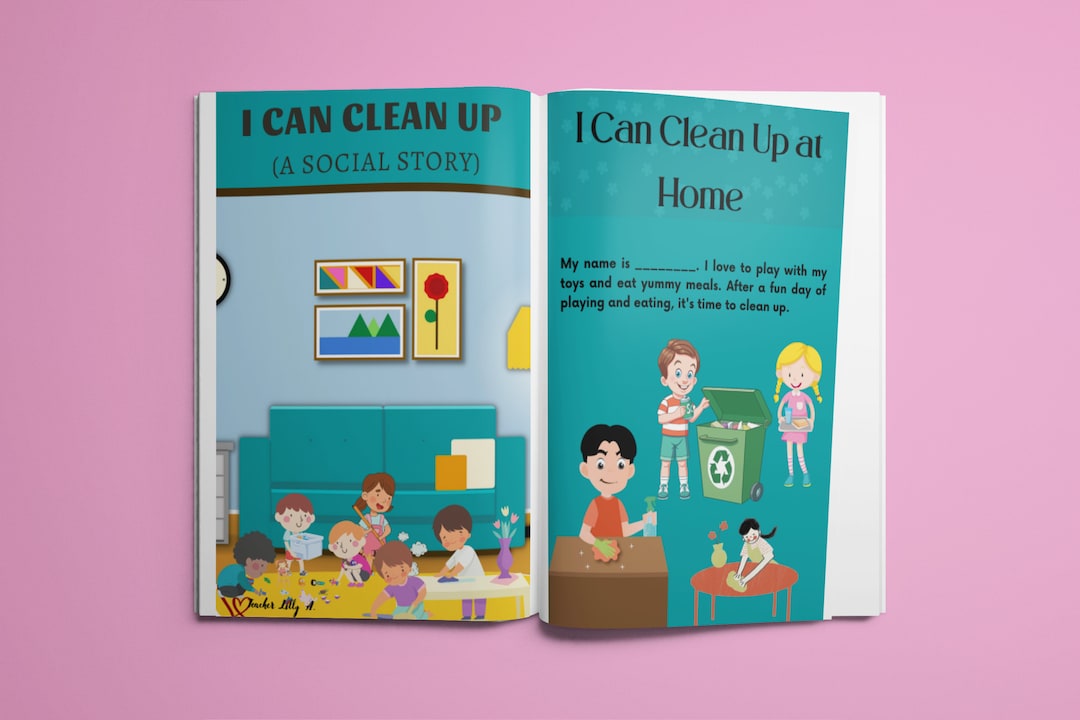 Social Story Home Routines I Can Clean Up - Etsy