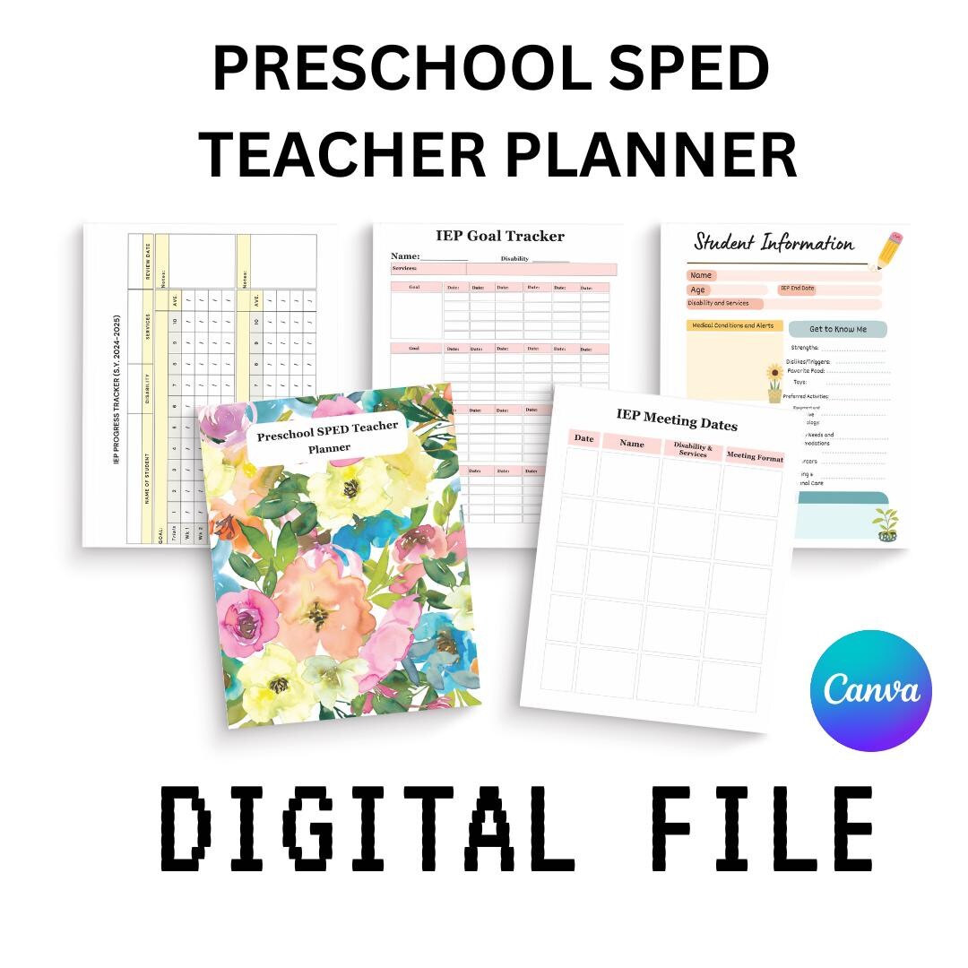 SPED Teacher Planner preschool Edition - Etsy