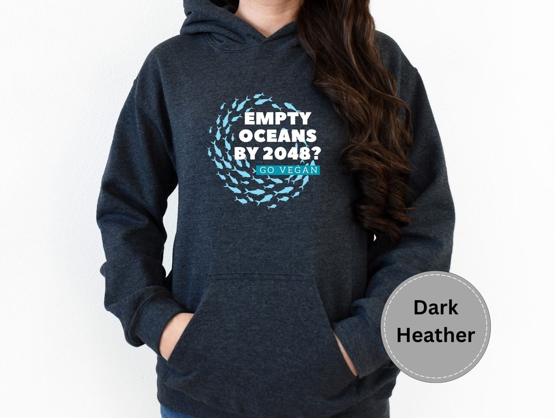 Empty Oceans by 2048 Vegan Slogan Sweat Top Vegan Gift Hoodie Unisex Heavy Blend™ Hooded ...