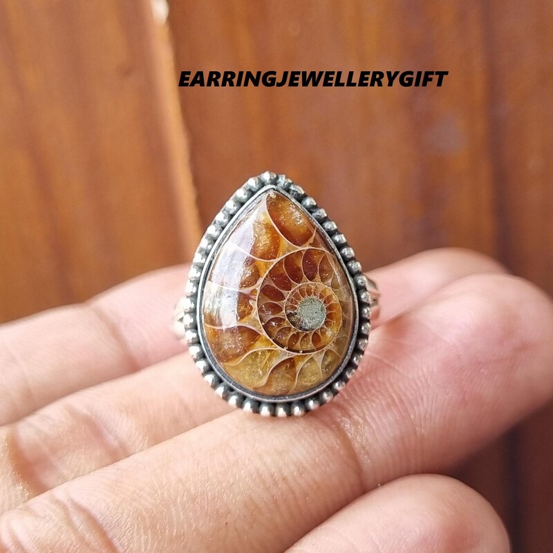 Ammonite Ring Dainty - Etsy