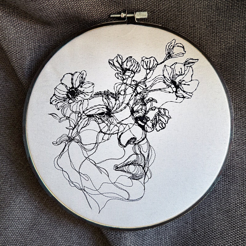 One Line Embroidery - Etsy