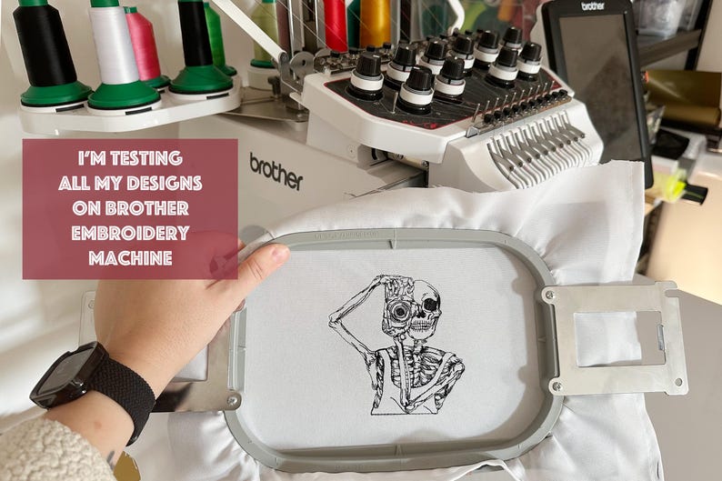 Skeleton Machine Embroidery Design - Etsy