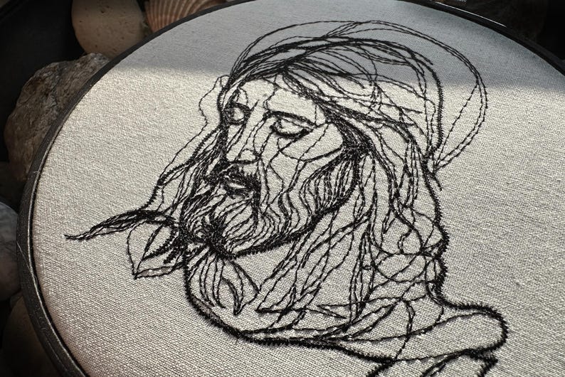 Jesus Christ Machine Embroidery - Etsy