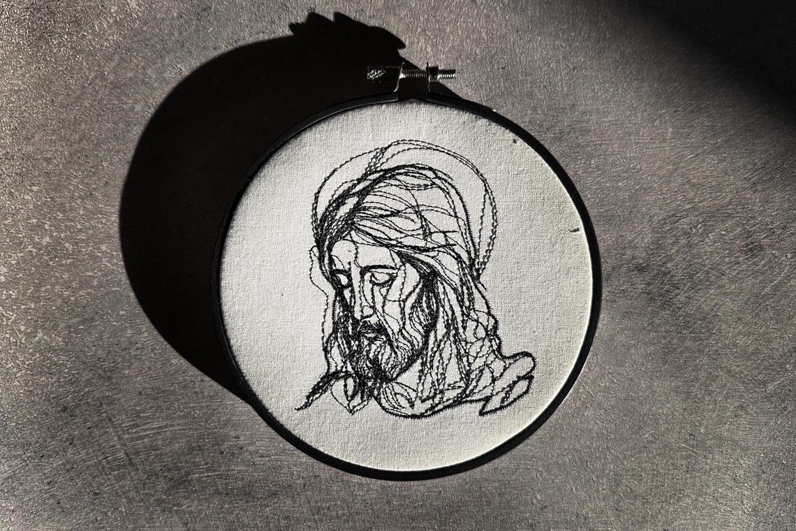 Jesus Christ Machine Embroidery - Etsy
