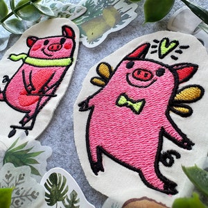 Funny Pig Embroidery Designs - Bundle of Two DIGITAL Embroidery Files ...