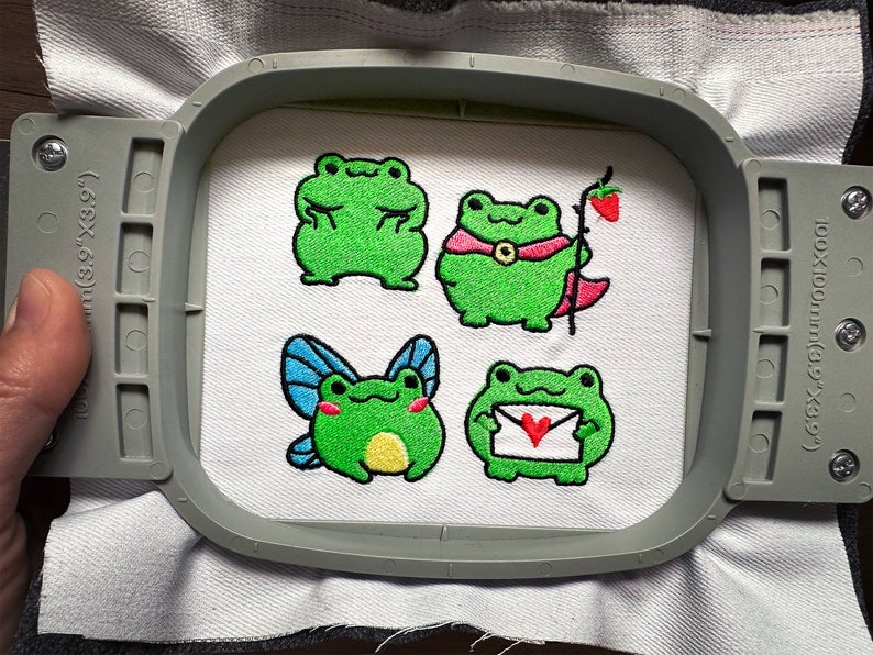 Funny Frogs Machine Embroidery Bundle - Etsy