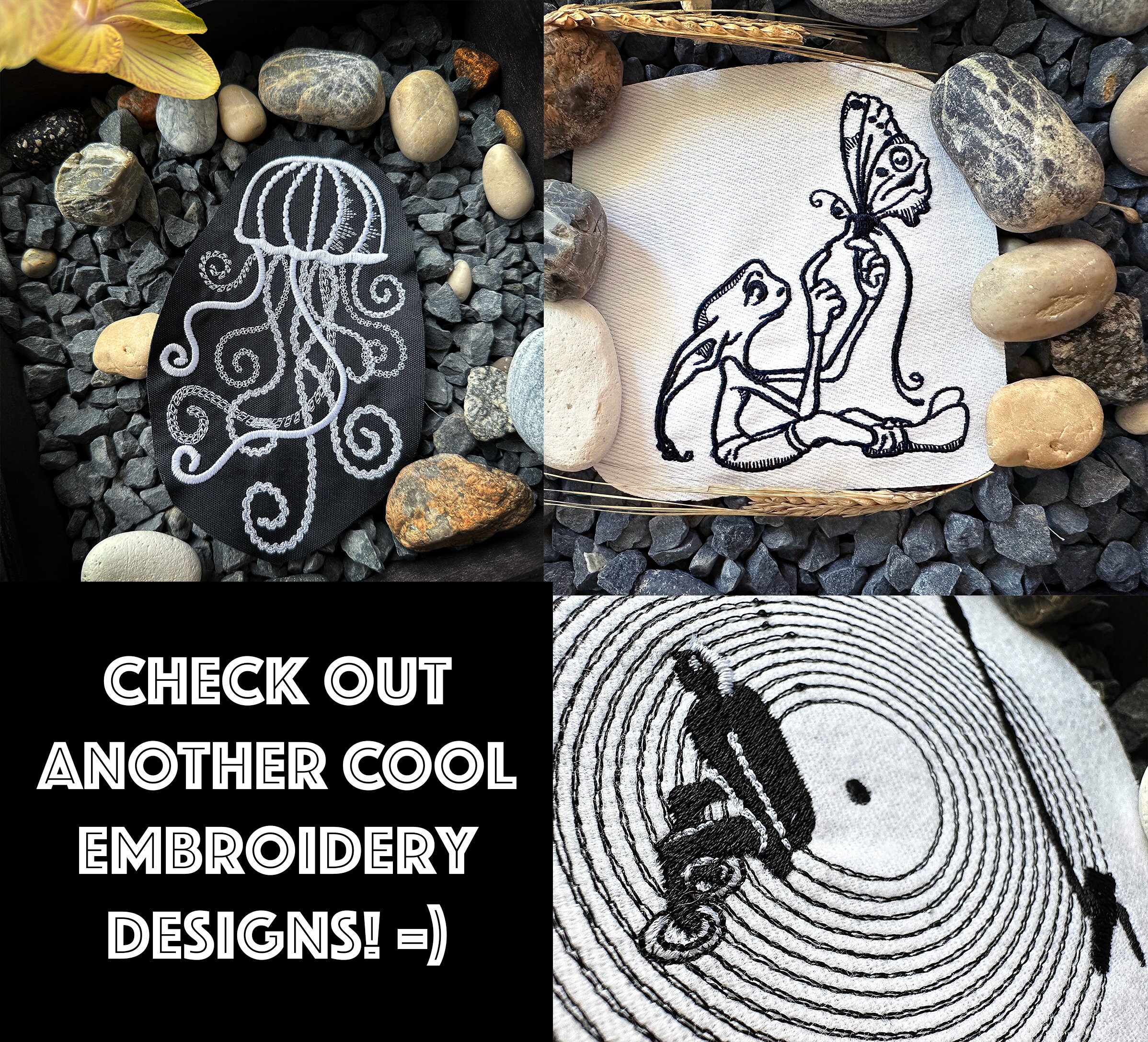 Snail With Mushrooms Machine Embroidery Design for Instant Download - Etsy