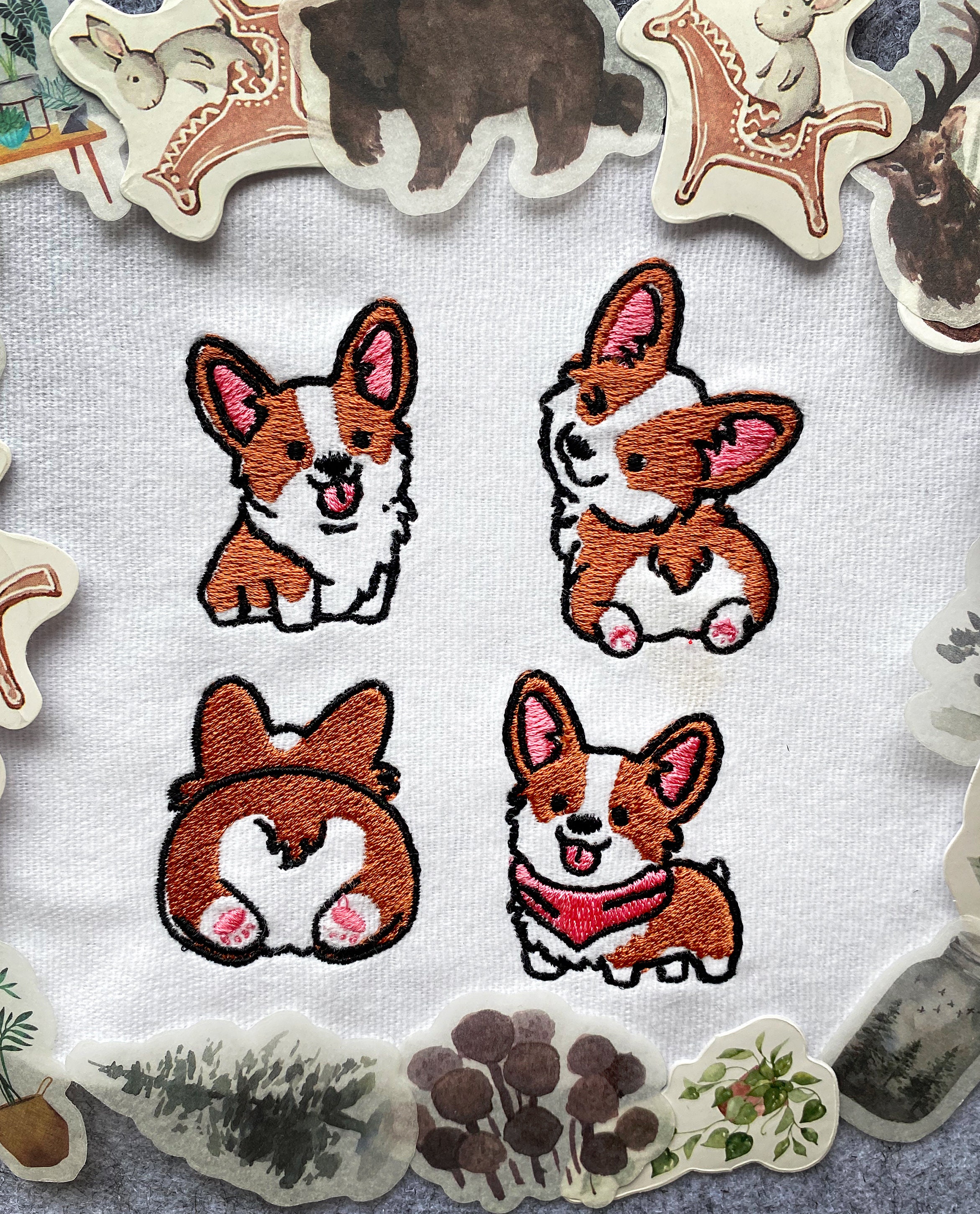Corgi Machine Embroidery Bundle - Etsy