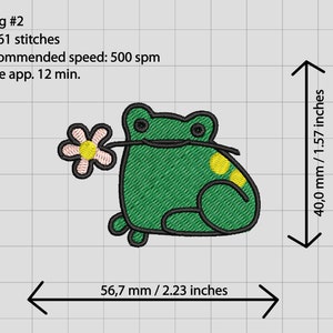 Frog Bundle, Set of Four, Frog Embroidery Design, Frog Embroidery ...