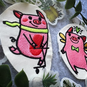 Funny Pig Embroidery Designs - Bundle of Two DIGITAL Embroidery Files ...