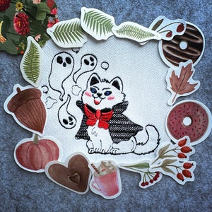Halloween Spooky Cat DIGITAL Embroidery Design Vampire Cat - Etsy