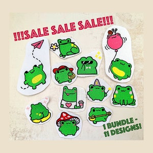 11 Frogs Embroidery Designs BIG Bundle 10 Files 1 for - Etsy