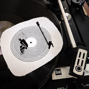 Original Vinyl Record Embroidery Applique - DIGITAL Machine Embroidery ...