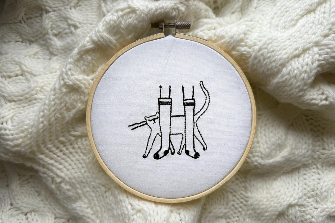 Sweet Cat Machine Embroidery Design - Etsy