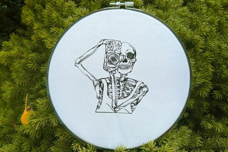 Skeleton Machine Embroidery Design - Etsy