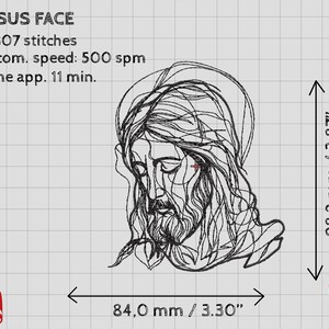 Jesus Christ Machine Embroidery - Etsy
