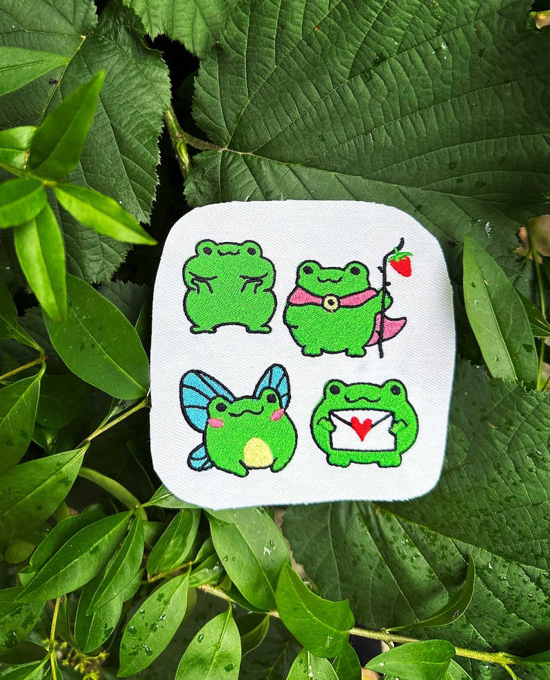 Funny Frogs Machine Embroidery Bundle - Etsy