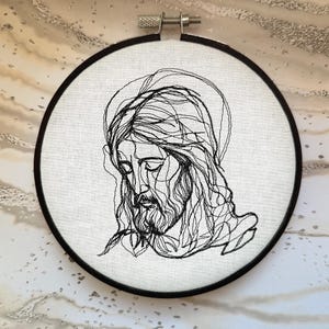 Jesus Christ Machine Embroidery - Etsy