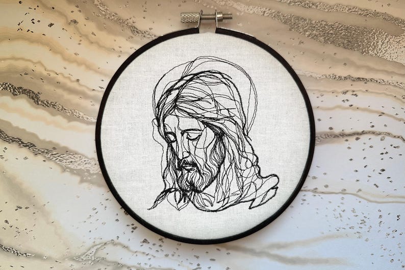 Jesus Christ Machine Embroidery - Etsy