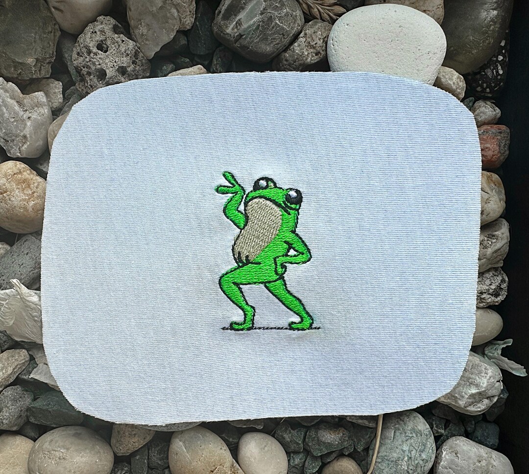Groovy Frog Machine Embroidery Design File for Instant Download - Etsy